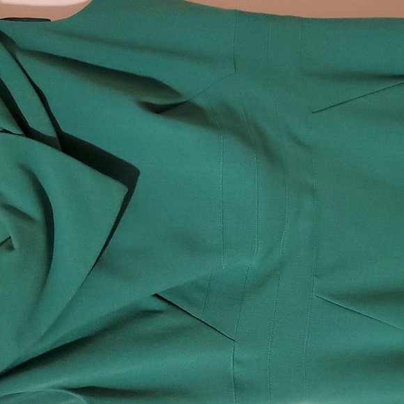 Donna Ricco | Dresses | Donna Ricco Green Wrap Portrait Collar Sheath ...